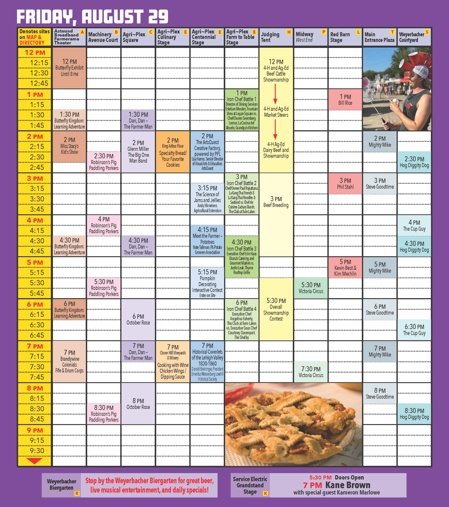 Schedule of Daily Events – Allentown Fair