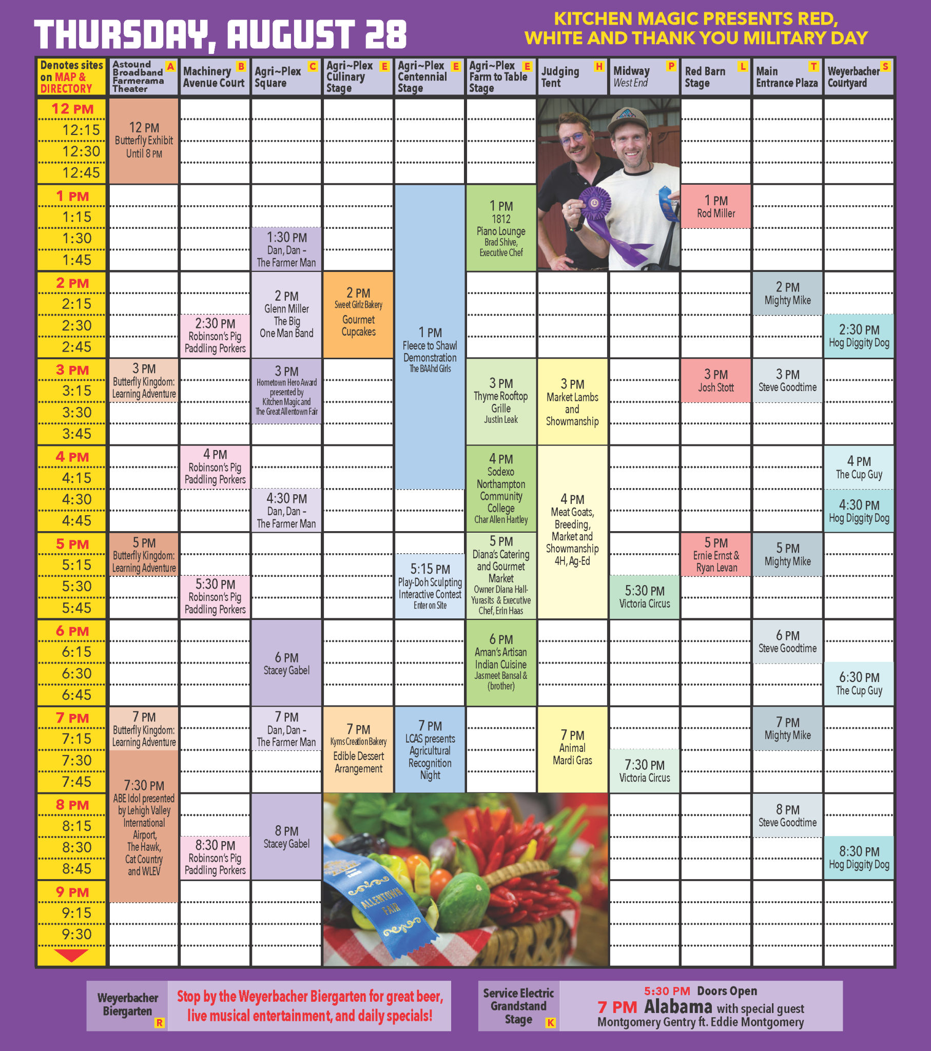 Schedule of Daily Events – Allentown Fair